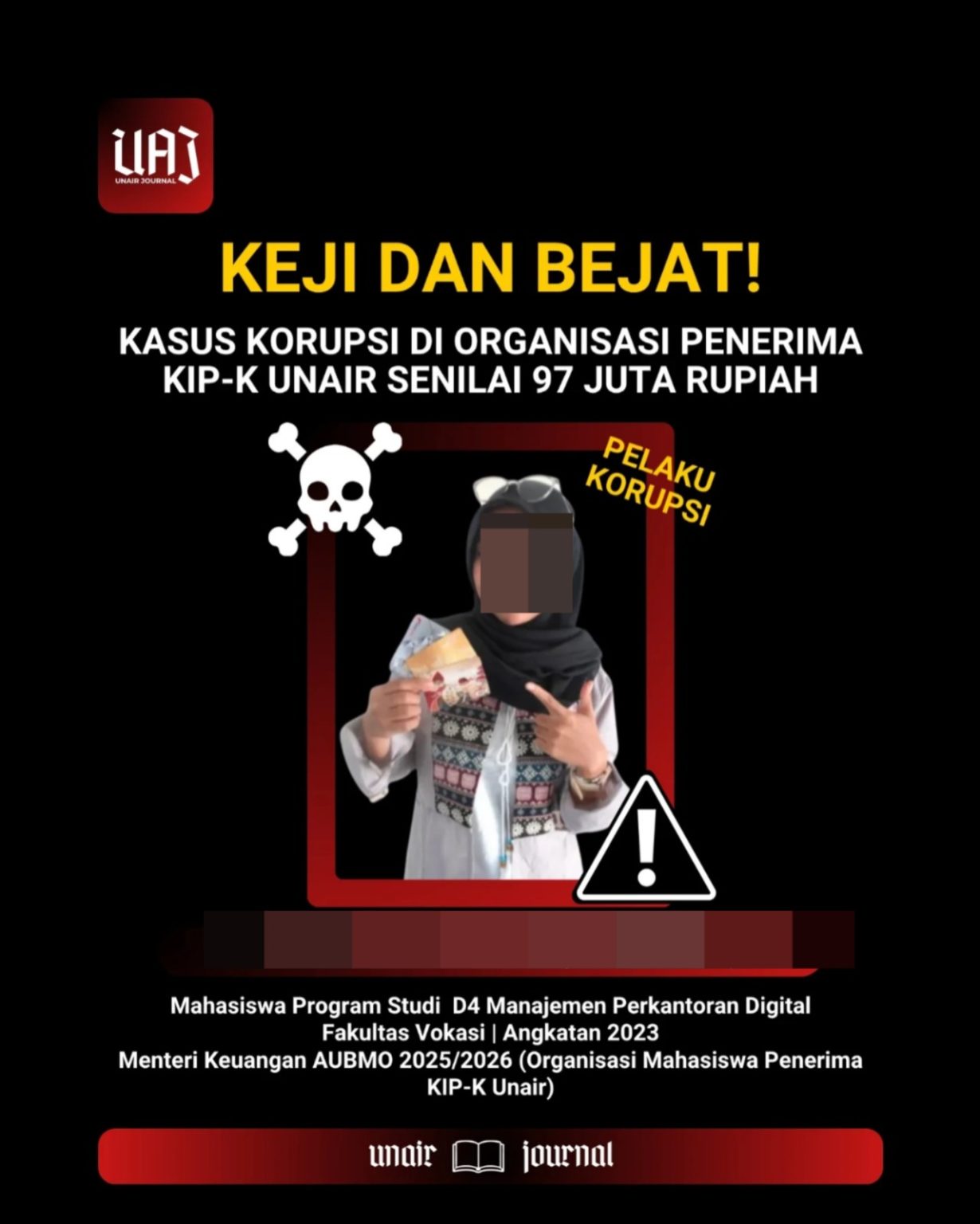 Mahasiswa Unair yang Korupsi Dana Penerima KIP-K Rp 97 Juta Akui ...